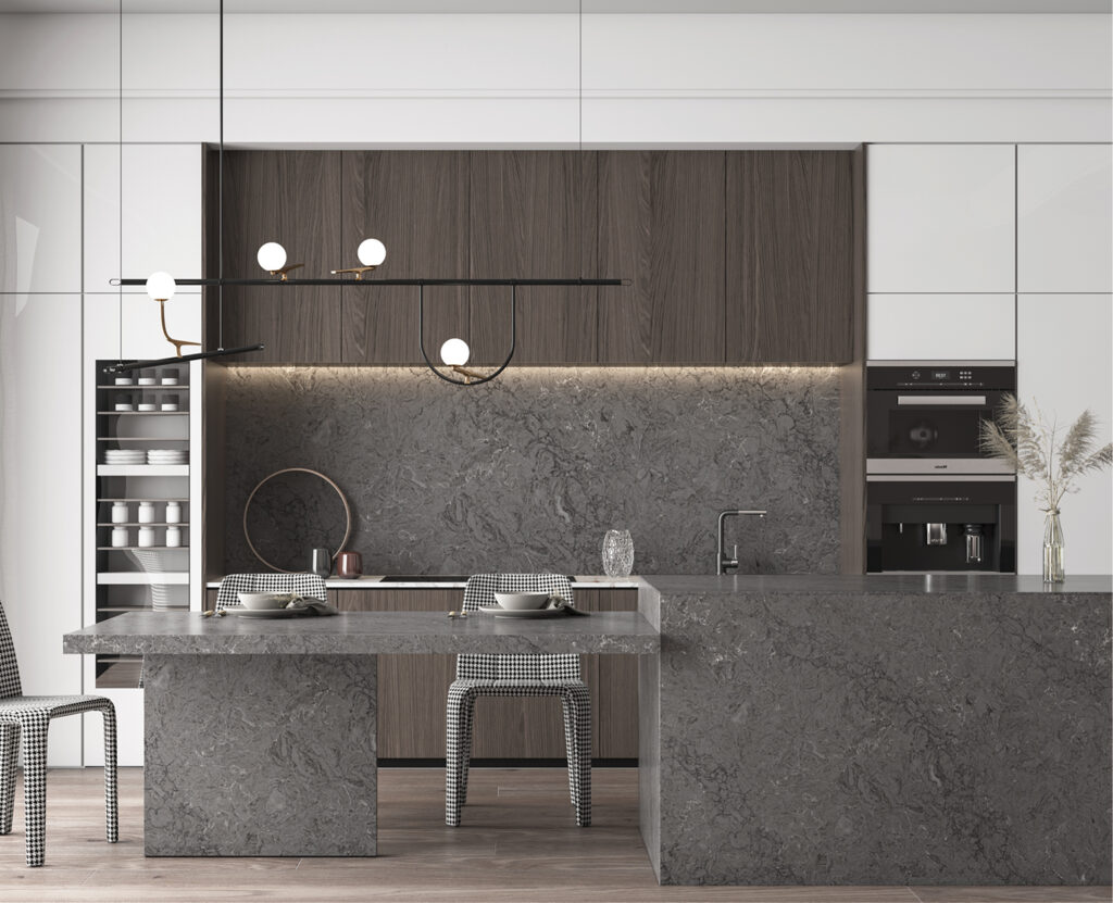 125x26 Thunder Cloud Quartz Countertop (Ready to Install) - Stone and ...